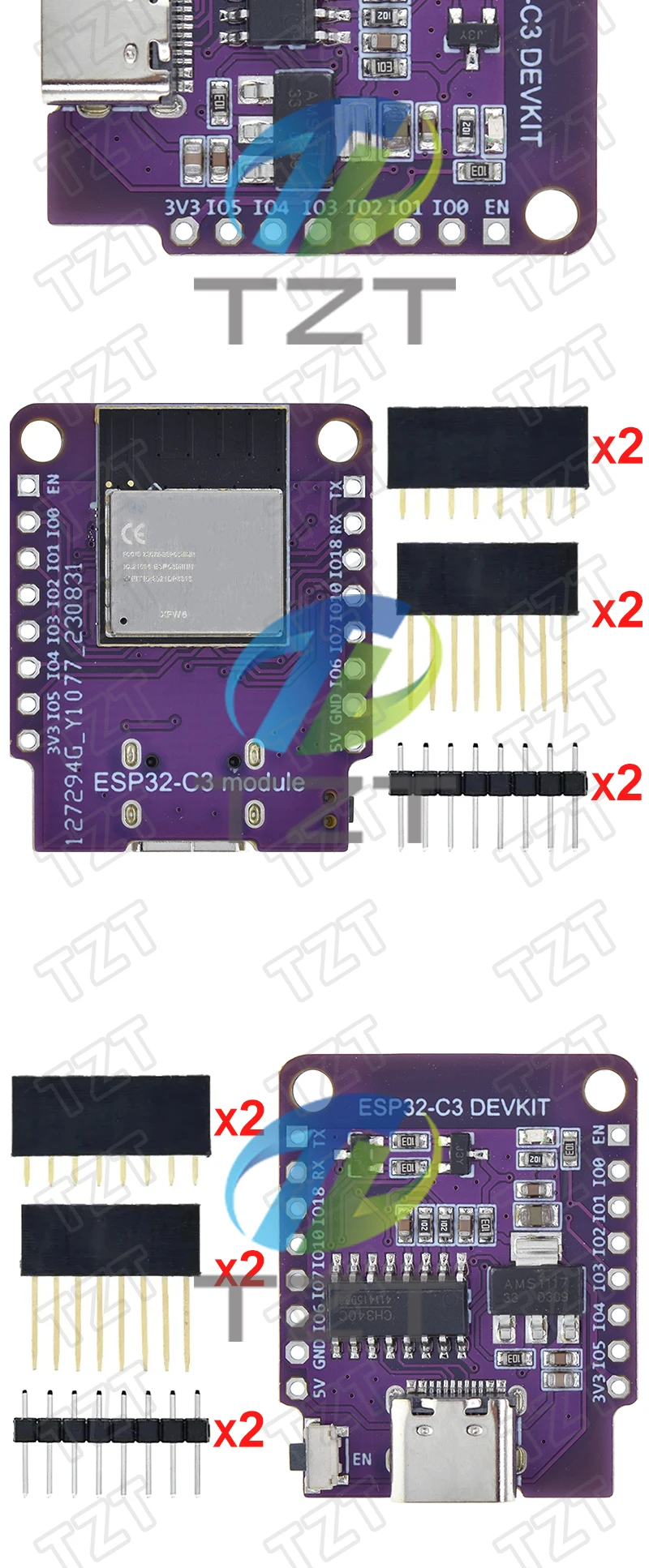 TZT ESP32-C3 Wemos D1 Mini ESP8266 ESP32 ESP32-C3-MINI-1-N4 ...