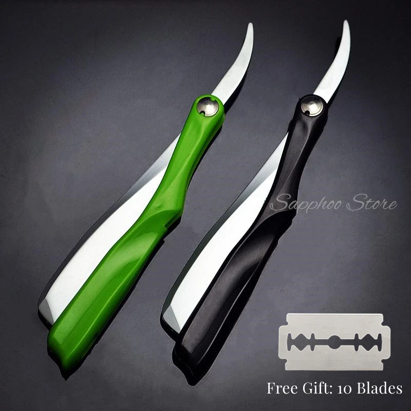 ABS Plastic Handle Barber Blade Holder Folding Shaver Zinc Alloy ...