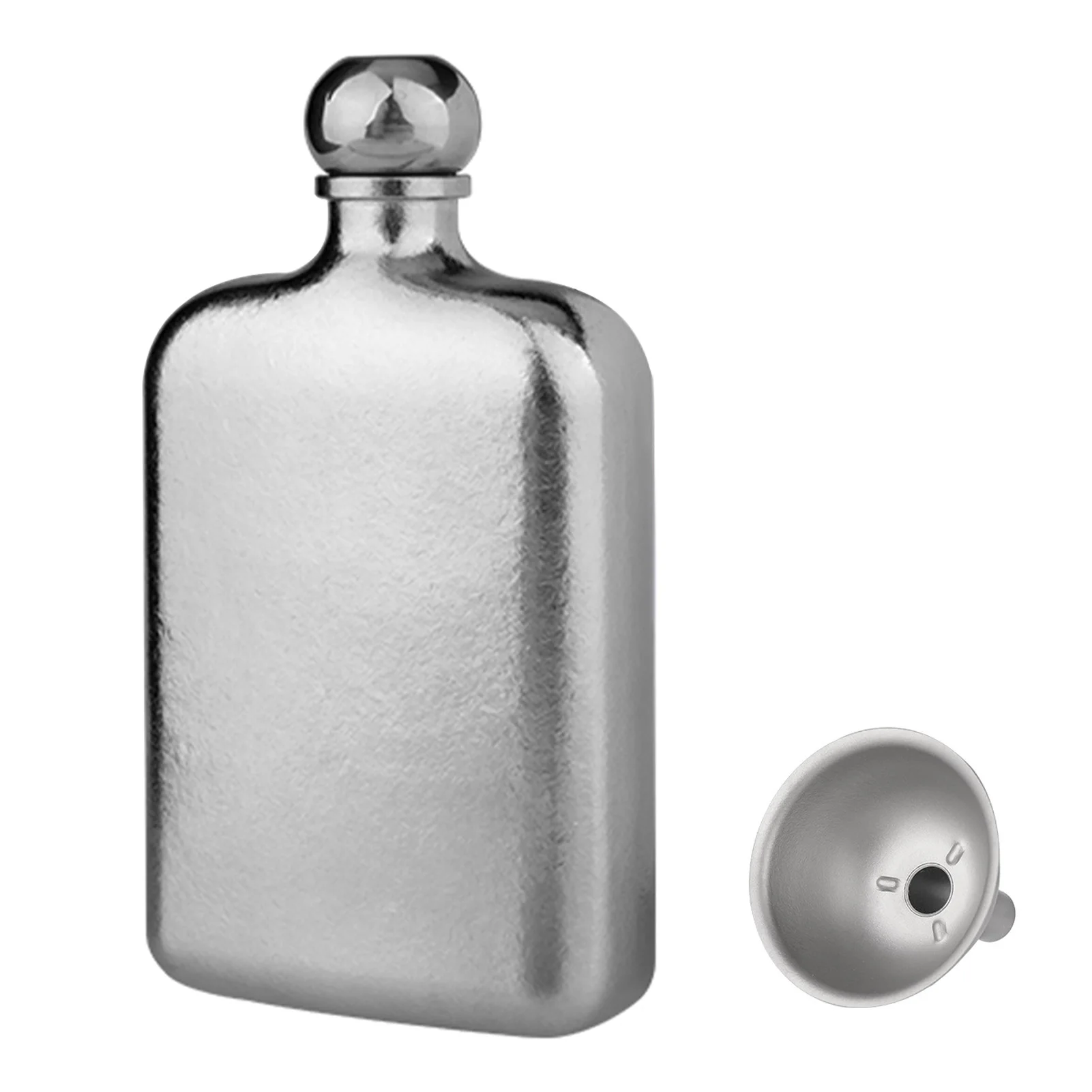 230ml Titanium Flask with Funnel Ultra-Light Portable Wine Flask ...