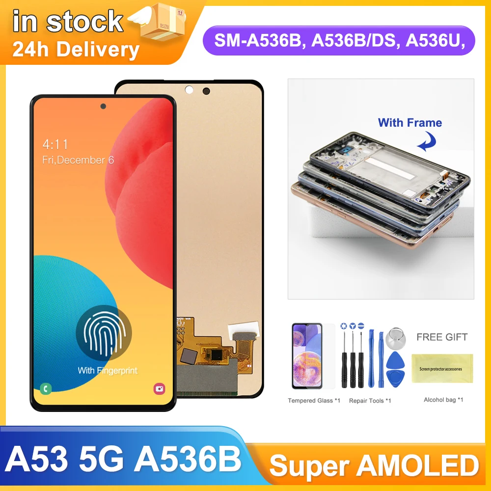6.5'' A53 AMOLED Display For Samsung A53 5G A536 A536B LCD Display ...