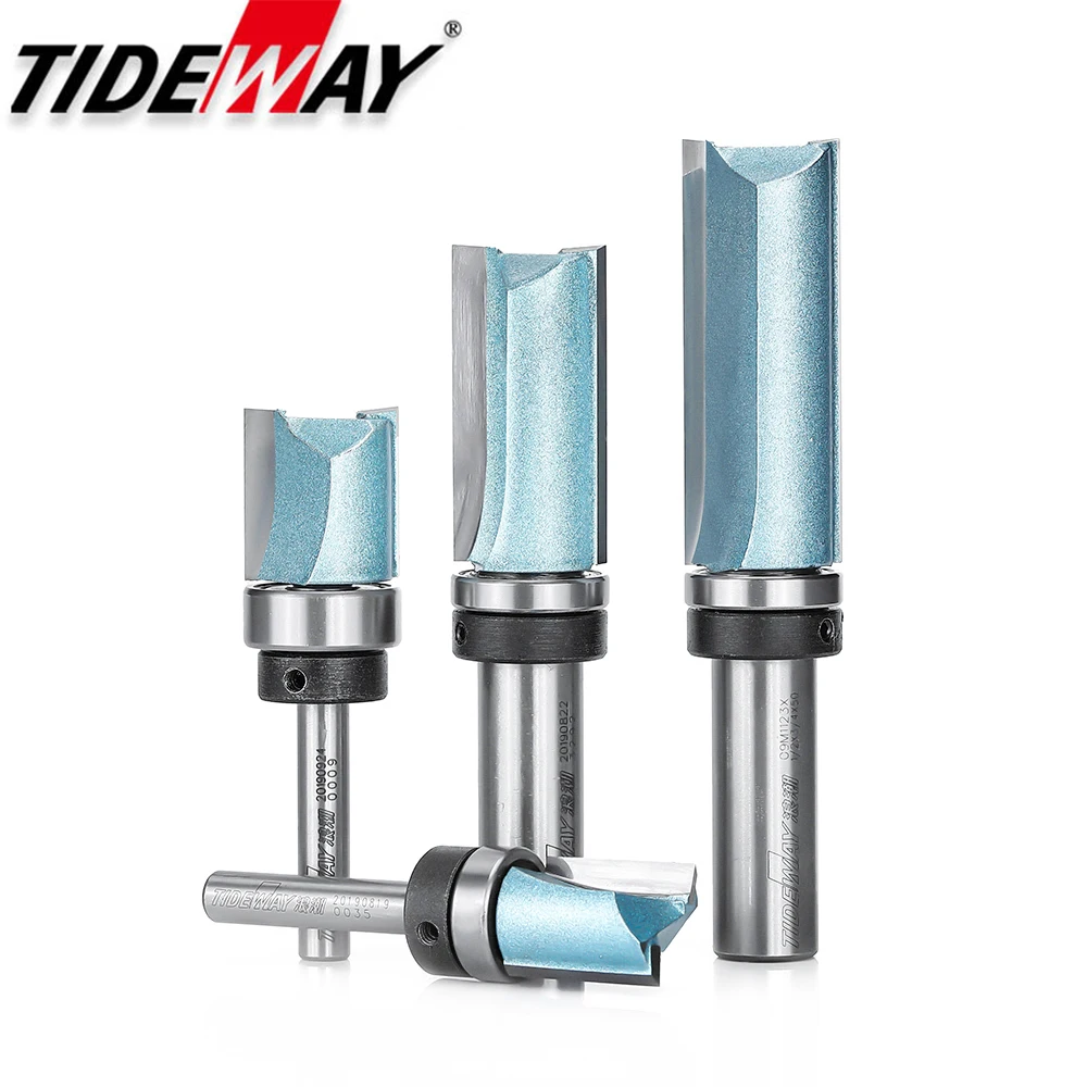 Tideway 1pc 1/2" 1/4" Shank Flush Trim Router Bit For Wood Woodworking ...