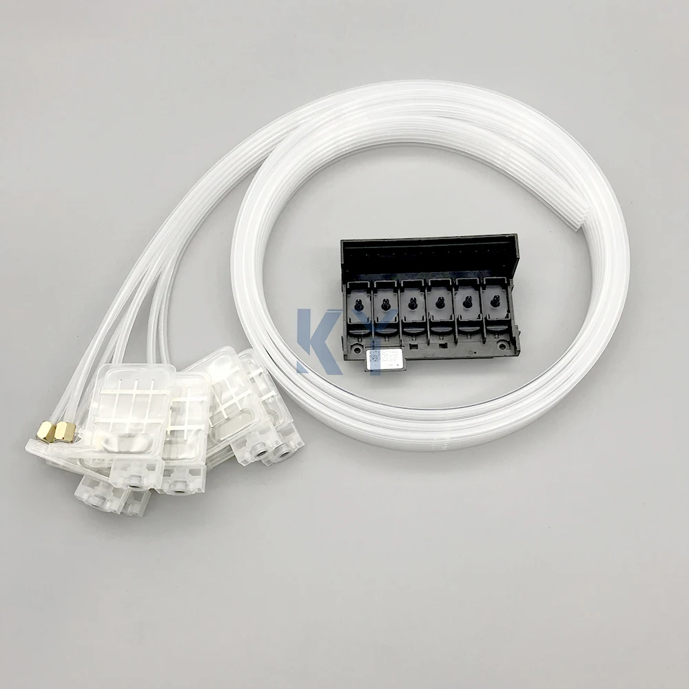 6color DX5 UV ink Damper 6pc ink Damper 6pc Screw Oring 2 Meter 6 Line ...