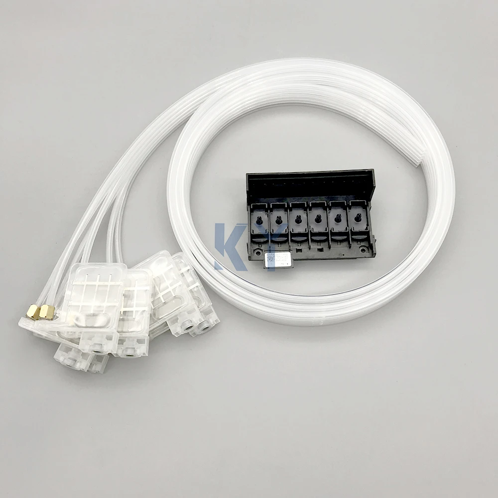 6color DX5 UV ink Damper 6pc ink Damper 6pc Screw Oring 2 Meter 6 Line ...