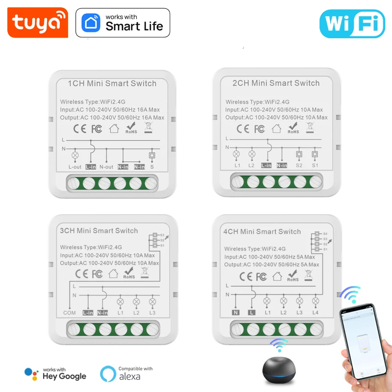 Tuya-WIFI-Smart-Switch-Module-Smart-Life-1-2-3-4-Gang-2-Way-Control ...