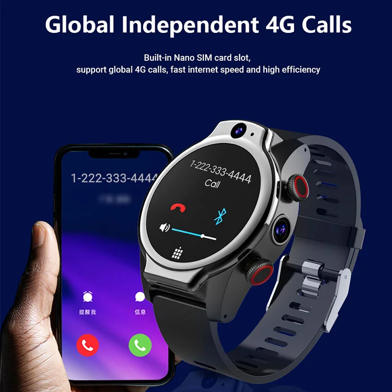 New-Sports-4G-Smart-Watch-For-Men-IP68-Waterproof-Nano-SIM-Card-13MP ...