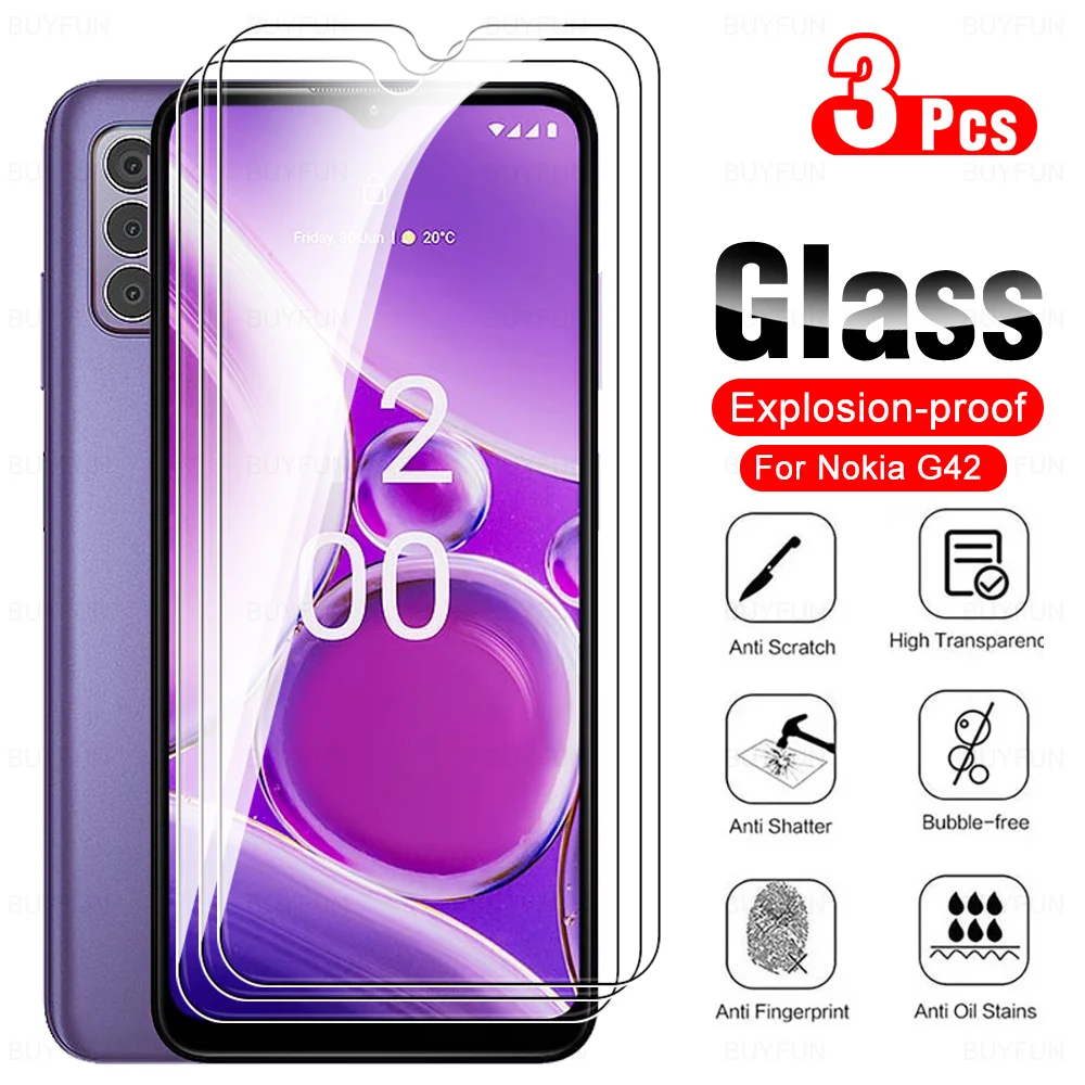 3Pcs-Full-Cover-Glass-For-Nokia-G42-5G-Screen-Protector-Tempered-Glass ...