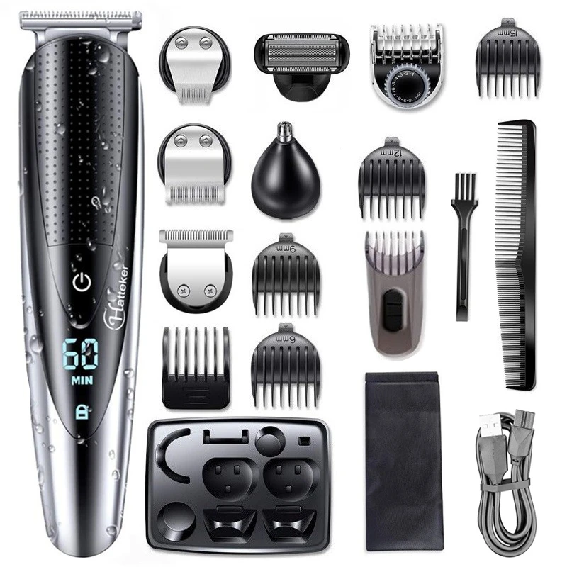 All in one hair trimmer for men beard grooming kit electric shaver body ...