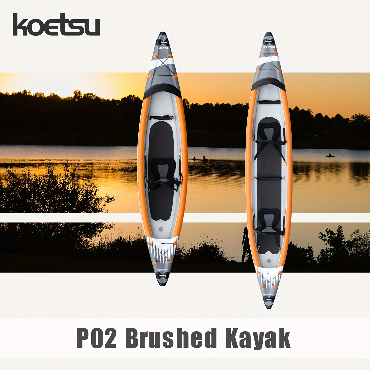 KOETSU P02 inflatable kayak single kayak PVC small boat, suitable for ...