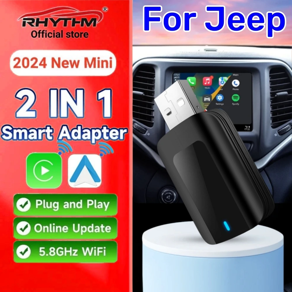 Wireless Adapter CarPlay Android Auto 2in1 Smart Dongle Play&Plug For ...