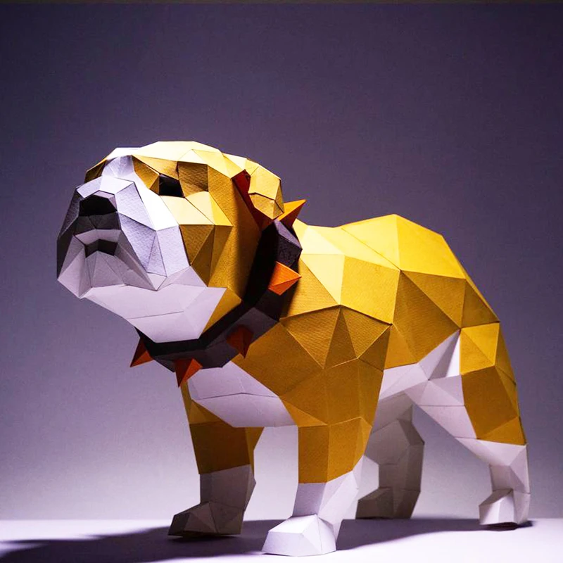 50cm-French-Bulldog-Pet-Dog-Animal-Paper-Model-Home-Decor-Room-Ornament ...