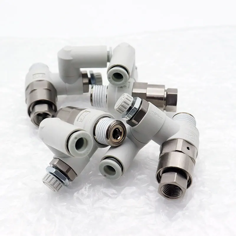 SMC Speed Controller with Pilot Check Valve with One-touch Fitting ASP430F-02-06S ASP430F-02-08S