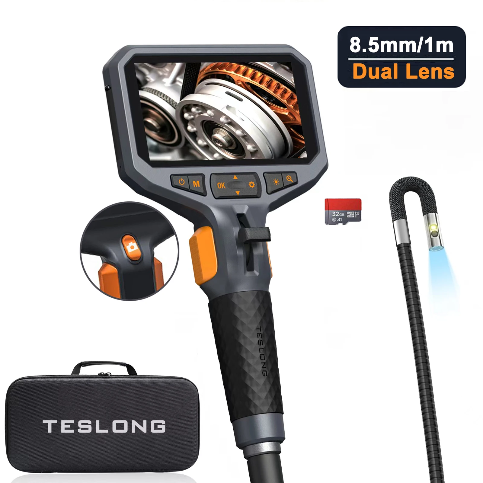 TESLONG-TD450S-8-5MM-Dual-Lens-Articulating-Borescope-1080P-5-Inch-IPS ...