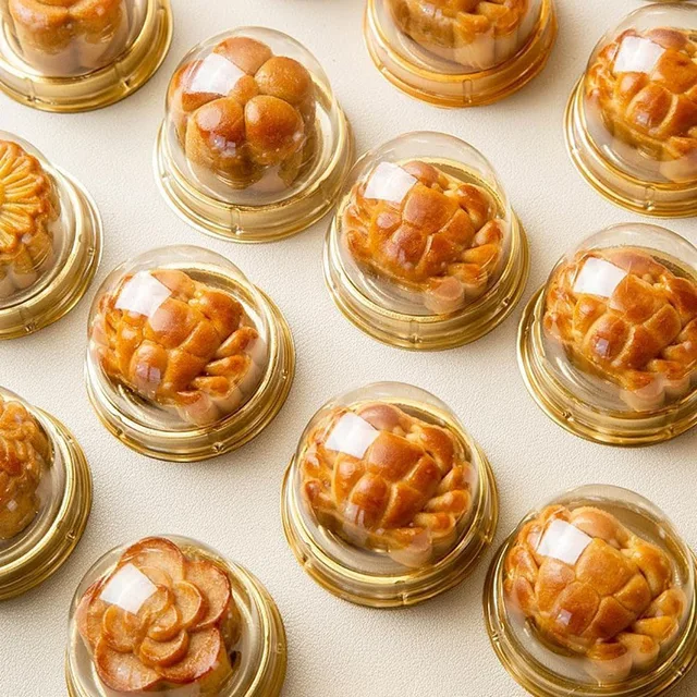 Cupcake Containers Patelai 150-Pack Clear Plastic - Mini Dome Lids For ...