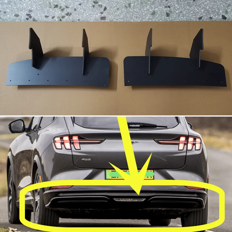 For-Ford-Mustang-Mach-E-2021-2022-2023-Year-Rear-Diffuser-Bumper-Lips ...