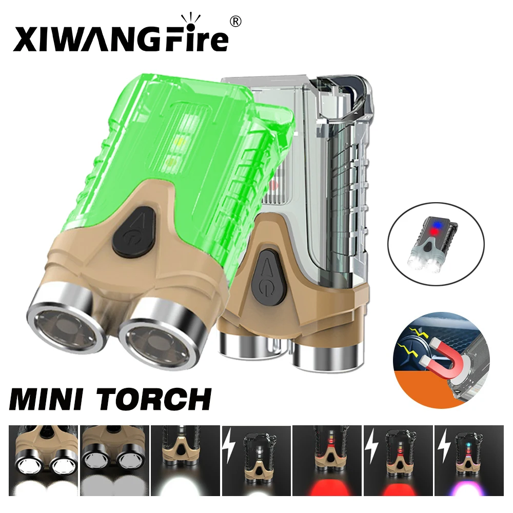 XIWANGFIRE-S326-Keychain-Light-Mini-Led-Flashlight-TYPE-C-Charging ...