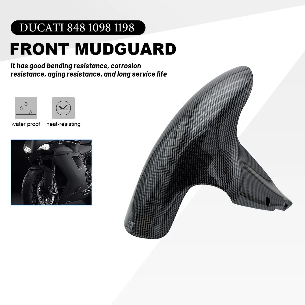 For-DUCATI-848-1098-1198-2007-2013-Motorcycle-Front-Fender-ABS-Carbon ...