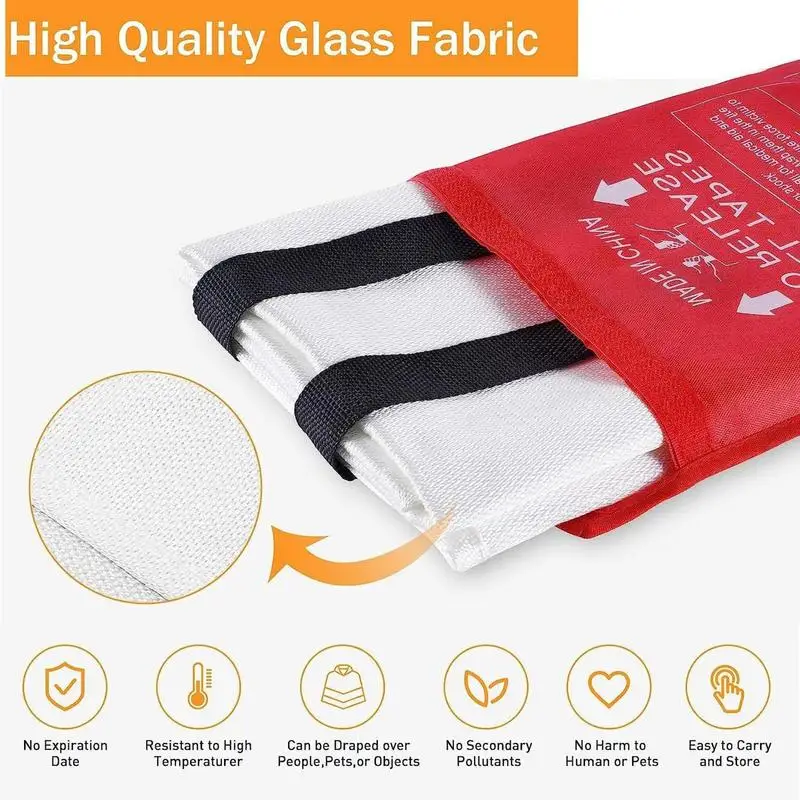Fire Blanket Safety Cover Fire Emergency Blanket – Tranquil Home Store