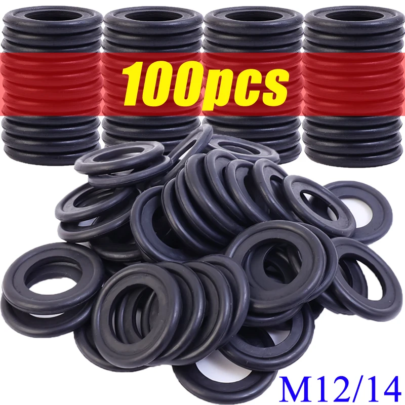 10-100PCS Universal Car Engine Oil Pan Oil Drain Screw Rubber Gasket ...