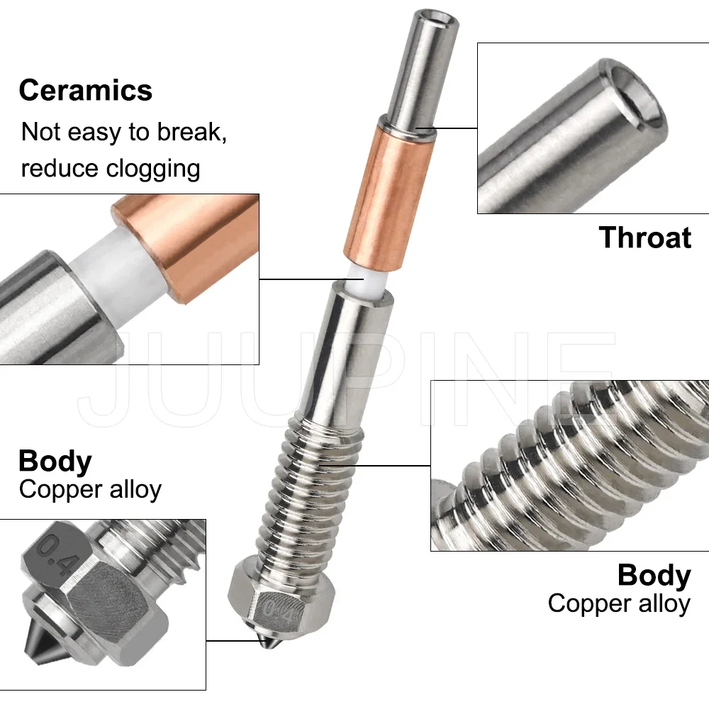 For QIDI Plus 4 Bimetallic Nozzle With Ceramic Insulation Integrated ...