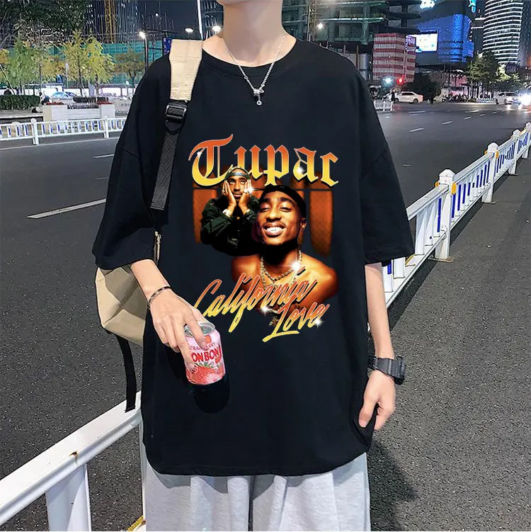 Classic Awesome Tupac 2pac Rapper Oversized T-shirt Women Harajuku ...