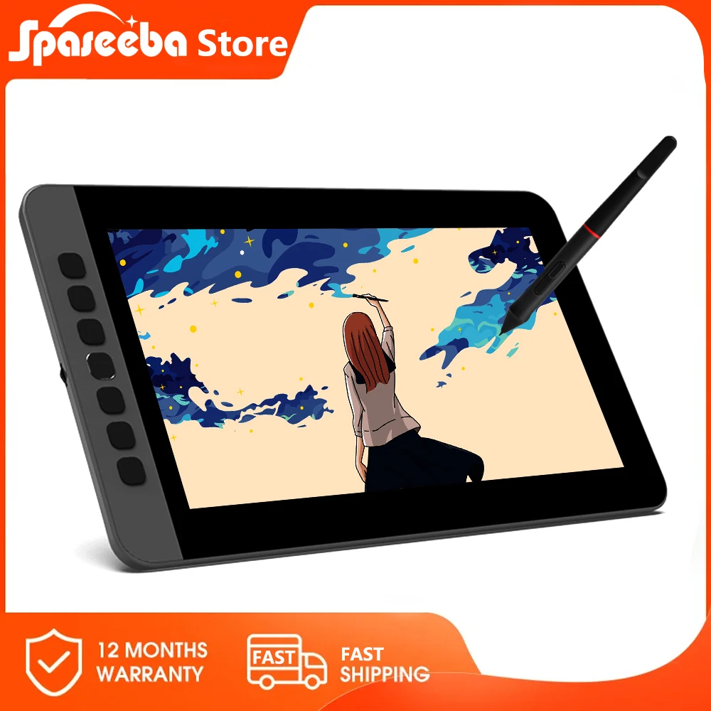 SPASEEBA-M12-Graphics-Drawing-Tablet-Monitor-11-6-IPS-LCD-Digital-Pen ...