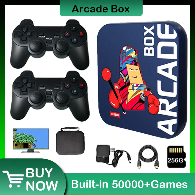 Arcade Box Video Game Console 4K HD Screen for PS1/DC/EMI 64GB 33000 ...