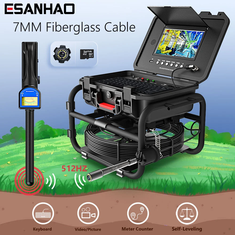 DVR-9-IPS-Sewer-Pipe-Inspection-Camera-23mm-1080P-IP68-512HZ-Self ...