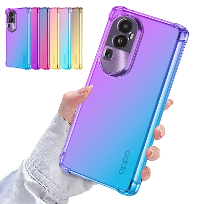 For-Oppo-Reno-10-Pro-Plus-Gradient-Silicone-Translucent-Soft-Phone-Case ...