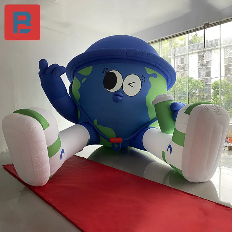 The-inflatable-cartoon-sits-the-Earth-Puppet-Air-Model-Nature-Earth-Day ...