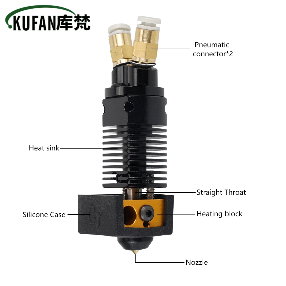 Original CR10S 2 in 1 out Hotend Kit Extrusion Assembled Extruder 3D Printer Parts for Creality ...