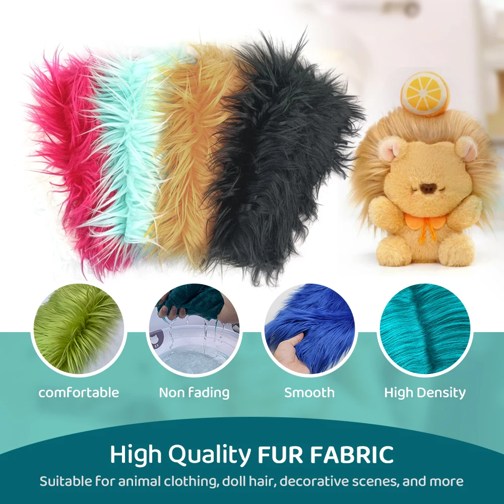 Faux-Shaggy-Fur-Fabric-macio-suave-Minky-DIY-costura-artesanal-venda ...