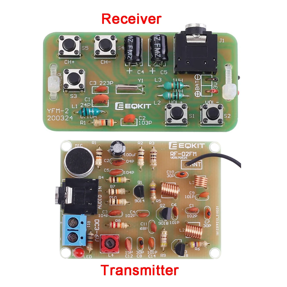 88-108MHz DIY Kit FM Radio Transmitter and Receiver Module Frequency ...