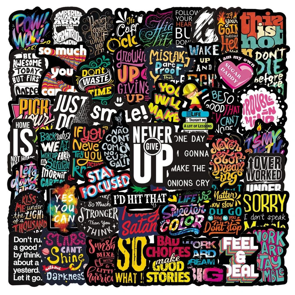 10/20/50pcs Motivational Phrase Stickers Encouragement Inspirational ...