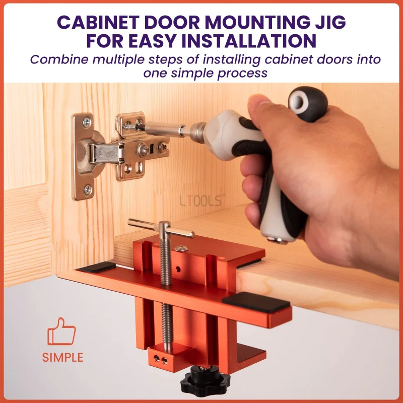 Cabinet door installation jig store