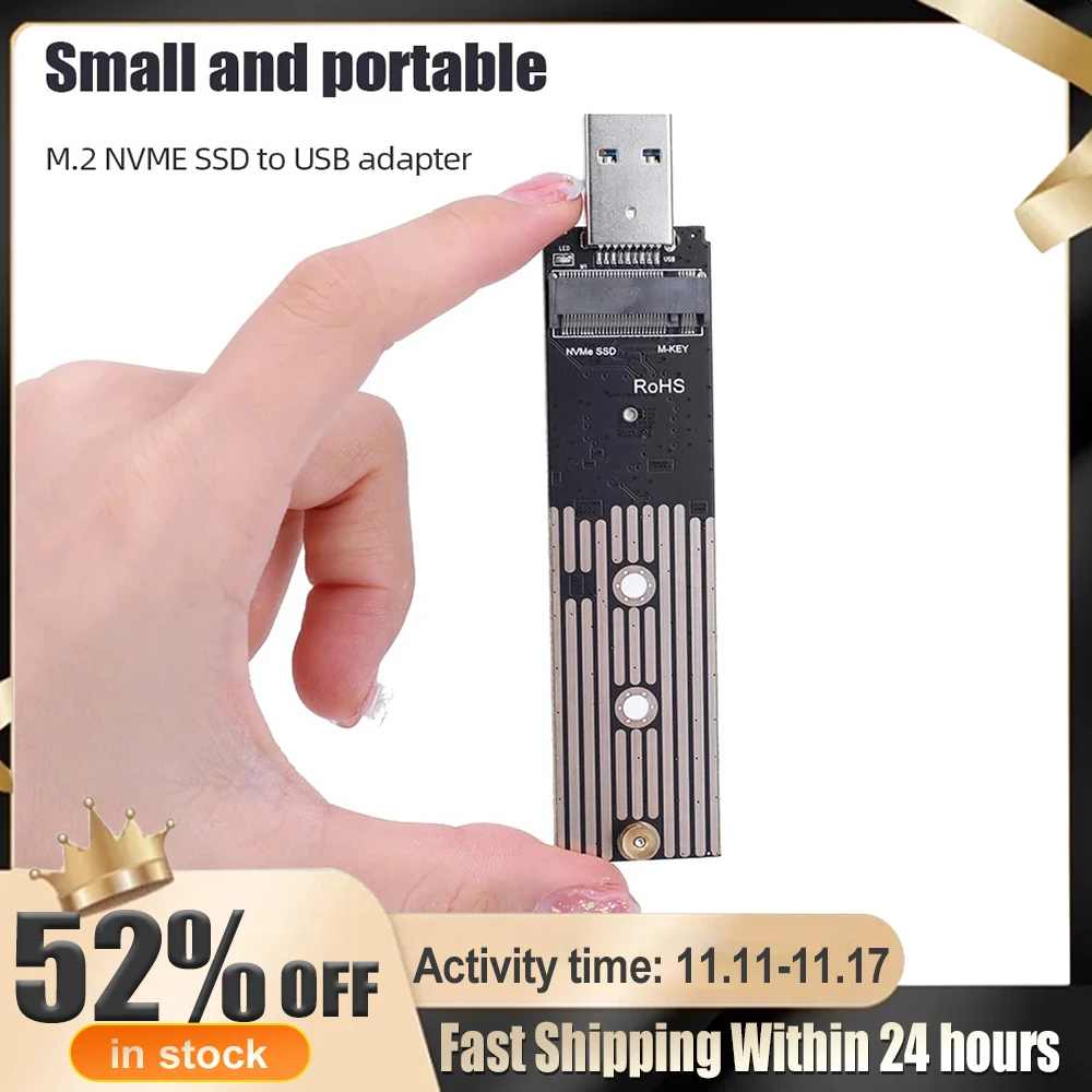 M-2-NVME-Hard-Disk-Converter-USB3-1-SSD-Converter-Plug-and-Play-SSD-To ...