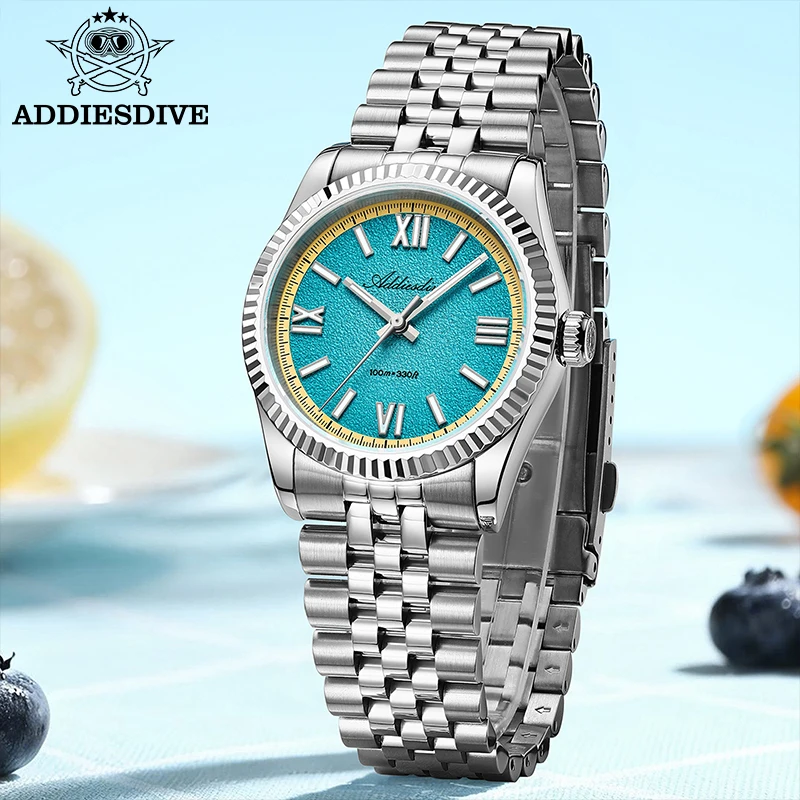 ADDIESDIVE Man Watch vh31 Movement Luxury Sapphire Quartz Wristwatch ...
