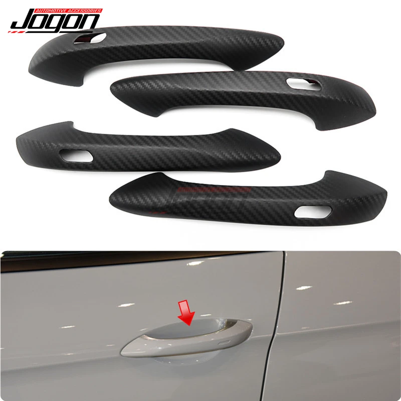 Car Exterior Door Handle Carbon Fiber Decorative Protective Shell For ...