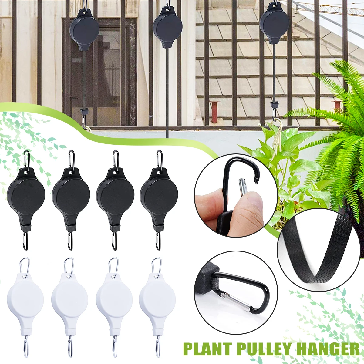 1-2-3-4-5Pcs-Retractable-Plant-Pulley-Adjustable-Potted-Plants-Pull ...
