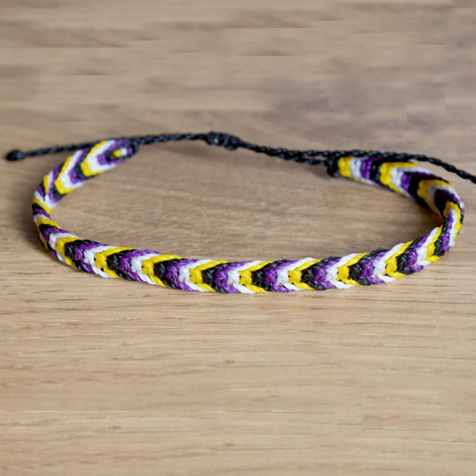 Non Binary pride Square knot Bracelet or anklet LGBTQA+ jewelry gift for couple pride people