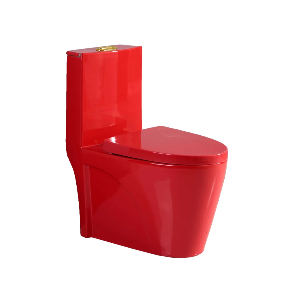 Wc de baño multicolor, juego de inodoro de cerámica de una pieza de ...