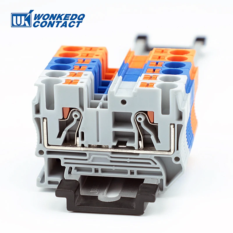 PT6-Push-in-Terminal-Block-Din-Rail-6mm-Screwless-Spring-Feed-Through ...