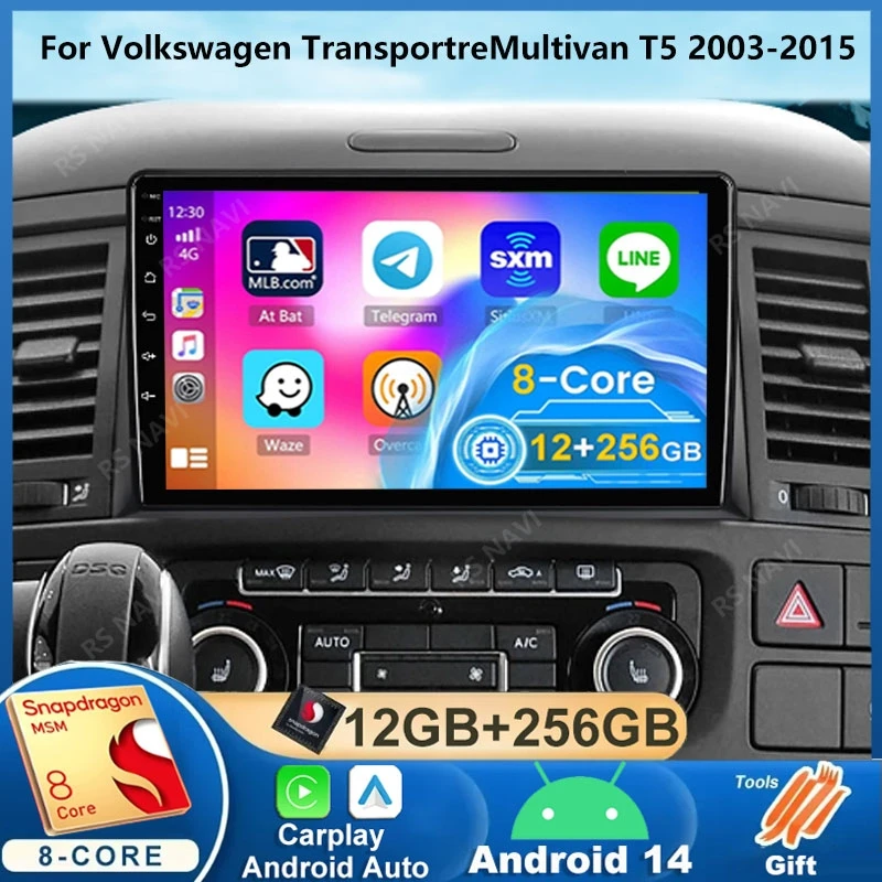 Android-14-Car-Radio-For-Volkswagen-VW-Multivan-T5-2003-2015-Multimedia ...