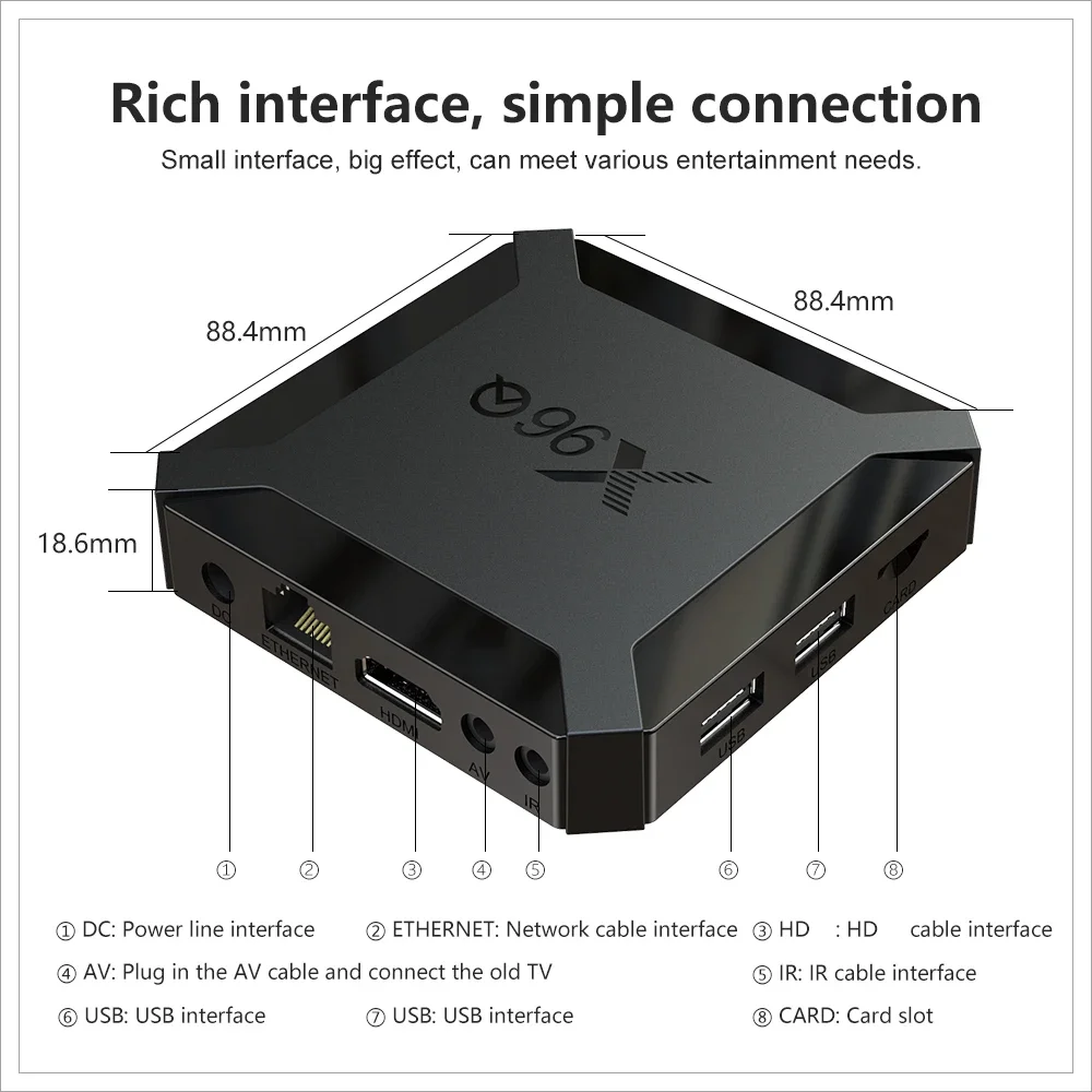 X96Q Android 10 Allwinner H313 Quad Core Smart TV BOX 2GB 16GB 1GB 8GB ...