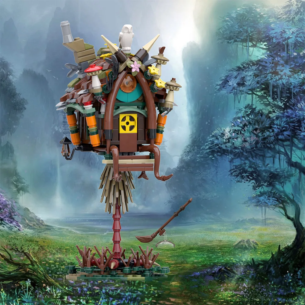 BuilMOC Infamous Fairy Forest Tree House Baba Yaga Hut Grandma Jaga ...