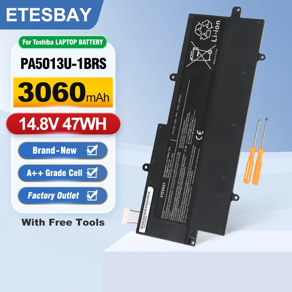 ETESBAY 47WH 3060mAh PA5013U-1BR For Toshiba Portege Z835 Z830 Z930 ...