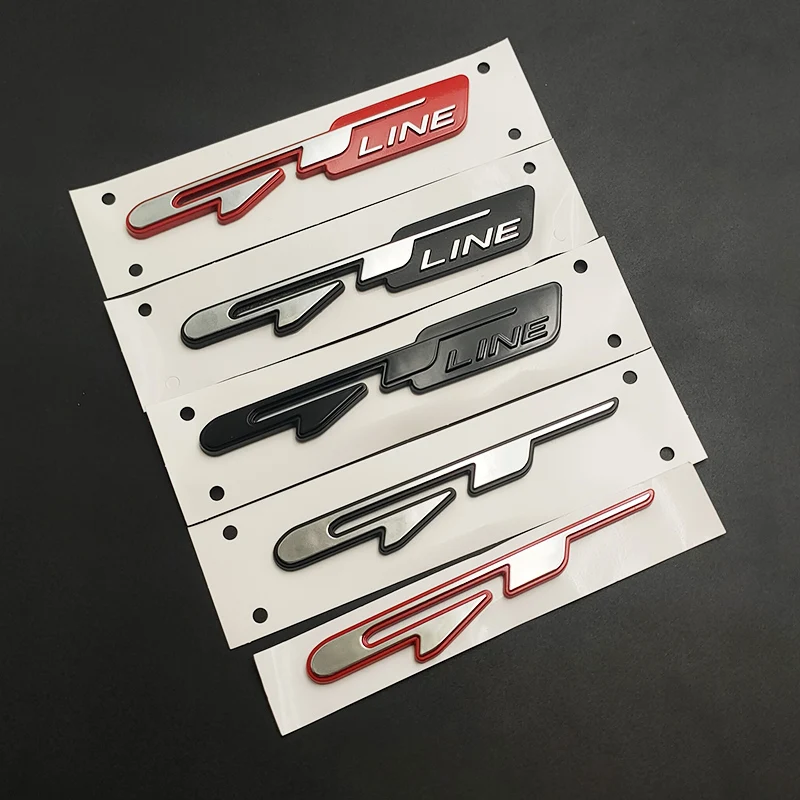 3d-ABS-Chrome-Black-Logo-GT-Line-Emblem-Car-Trunk-Badge-For-Kia ...
