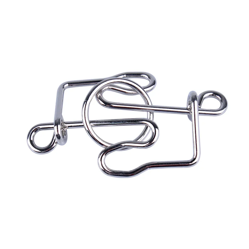 Metal Wire Puzzle Solution Brain Teaser Magic Rings Puzzles Game Toy ...