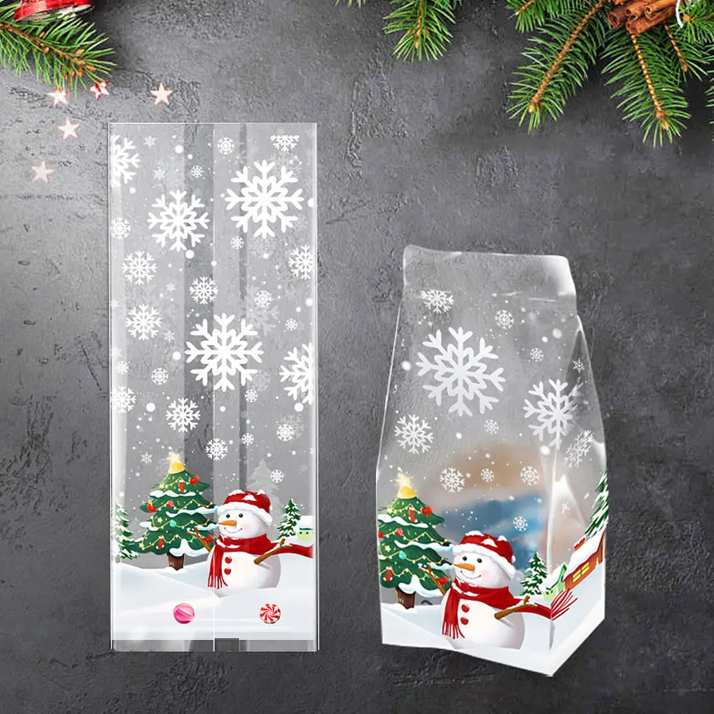 Pl-stico-transparente-Christmas-Gift-Bag-Boneco-de-neve-bonito-decora-o ...