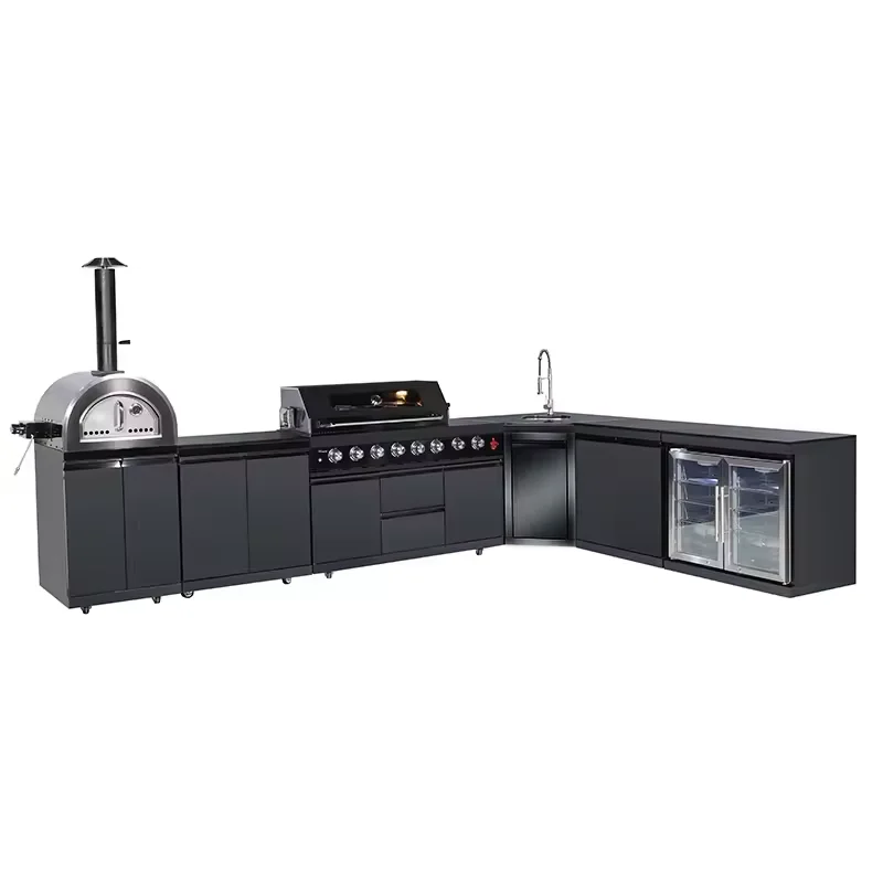 BBQ-eiland-buitenkeukengrill-op-maat-gemaakte-volledige-keukenkasten-L ...