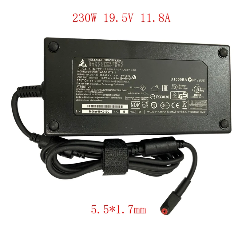 230W 19.5V 11.8A 5.5*1.7 milímetros Para Acer N17C1 N1812 N18W3 N1812 ...